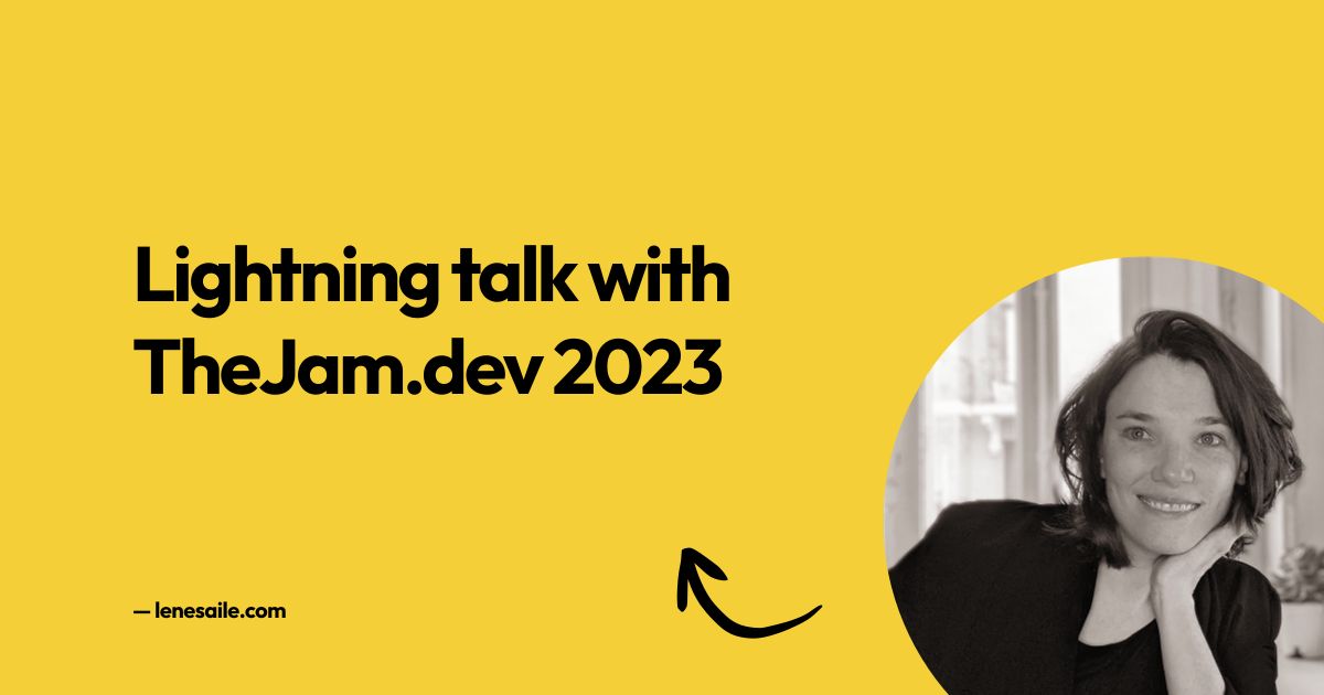 Lightning talk with TheJam.dev 2023