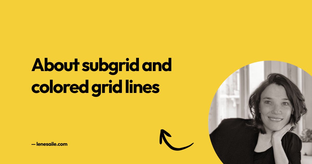 About subgrid and colored grid lines